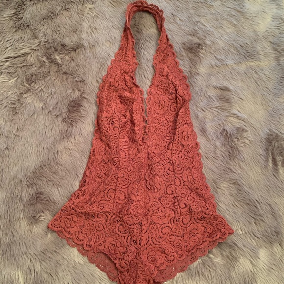 Other | 22 Red Lace Open Back Bodysuit | Poshmark